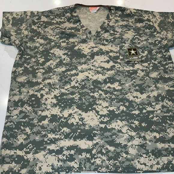 Shirts | Acu Digital Pattern Us Army Pullover Scrub Top Shirt Xl W Army ...